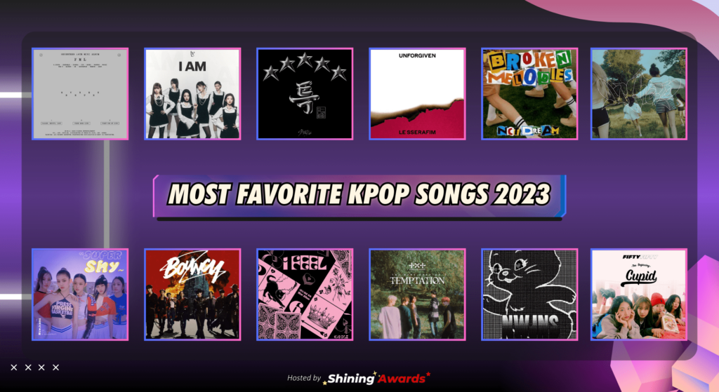 Most Favorite Kpop Songs 2023 - Shining Awards