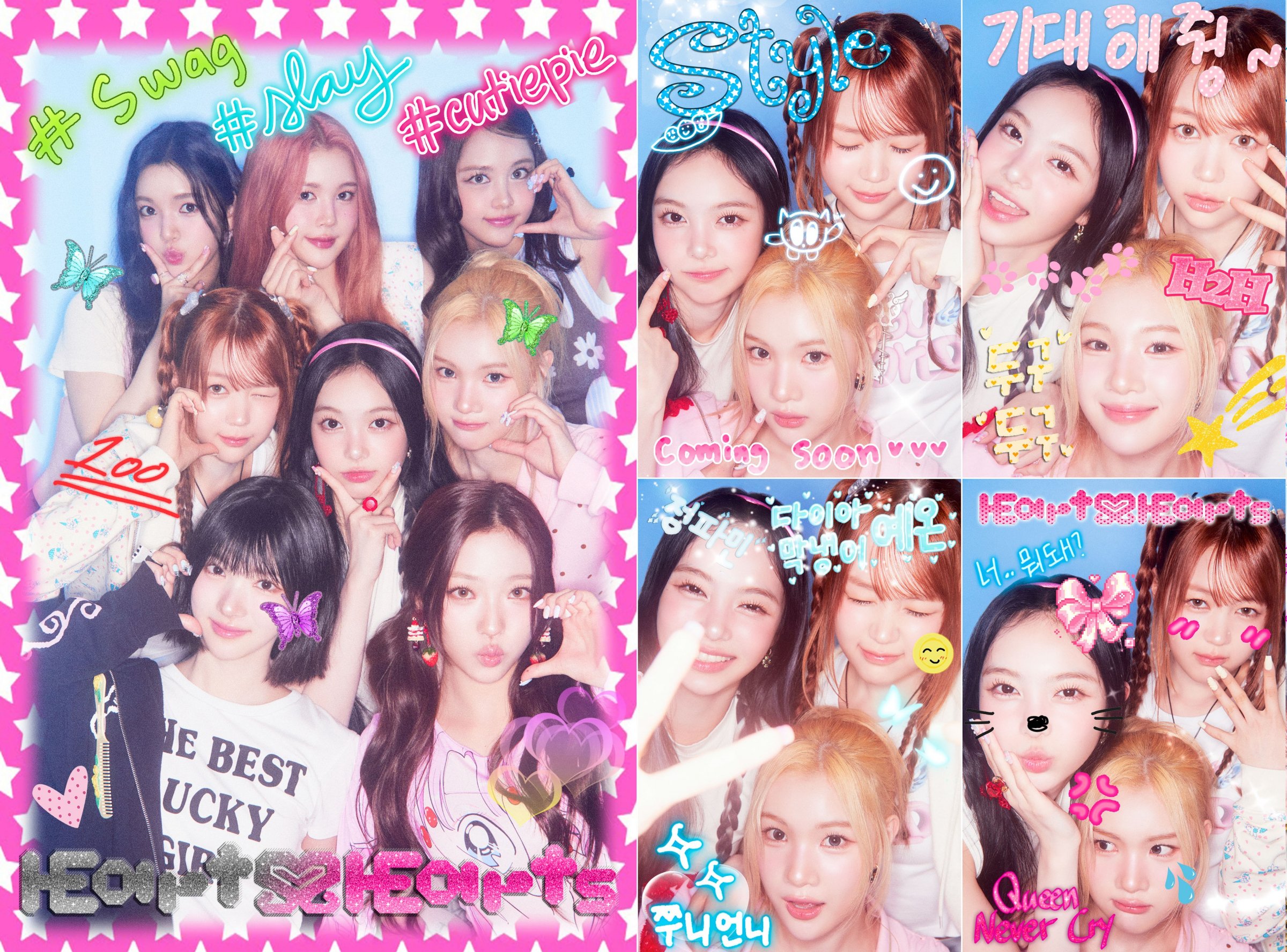 Hearts2Hearts Revive Y2K Sticker Photo Booth Aesthetic for ‘STYLE ...